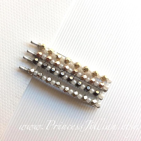 Beaded Hair Pins - Etsy
