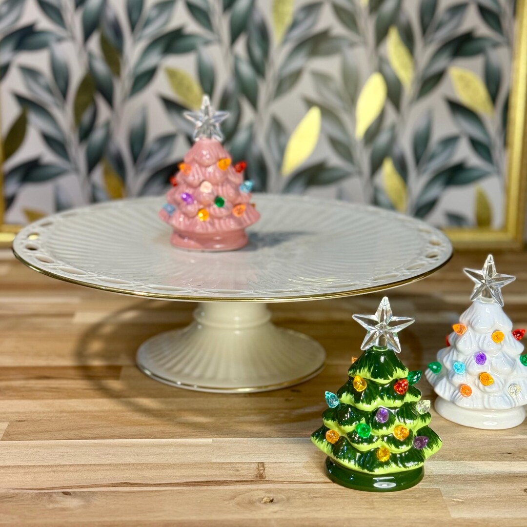 Lenox Matelasse Pedestal Cake Plate Ivory Porcelain Cake Stand Gold ...