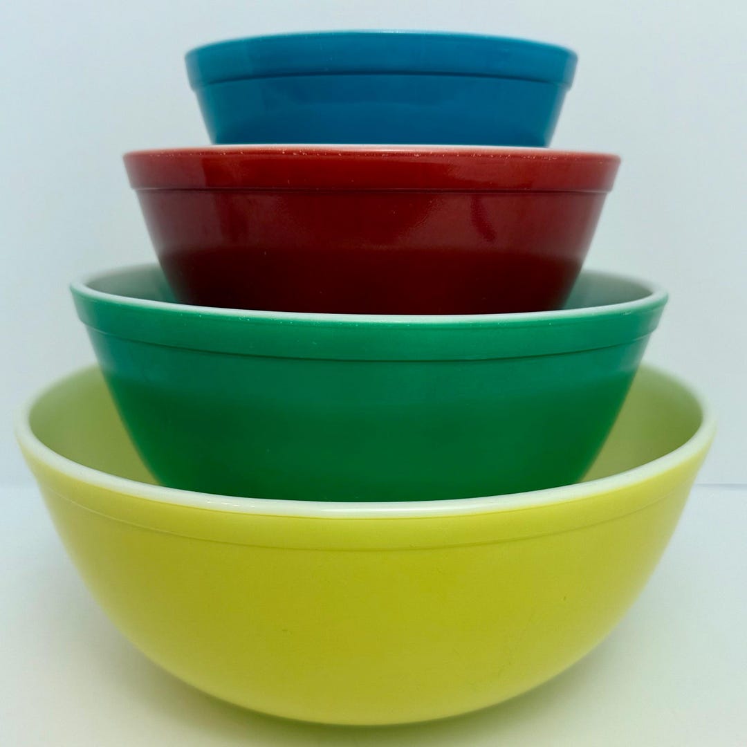 Primary Colors Pyrex Mixing Bowls