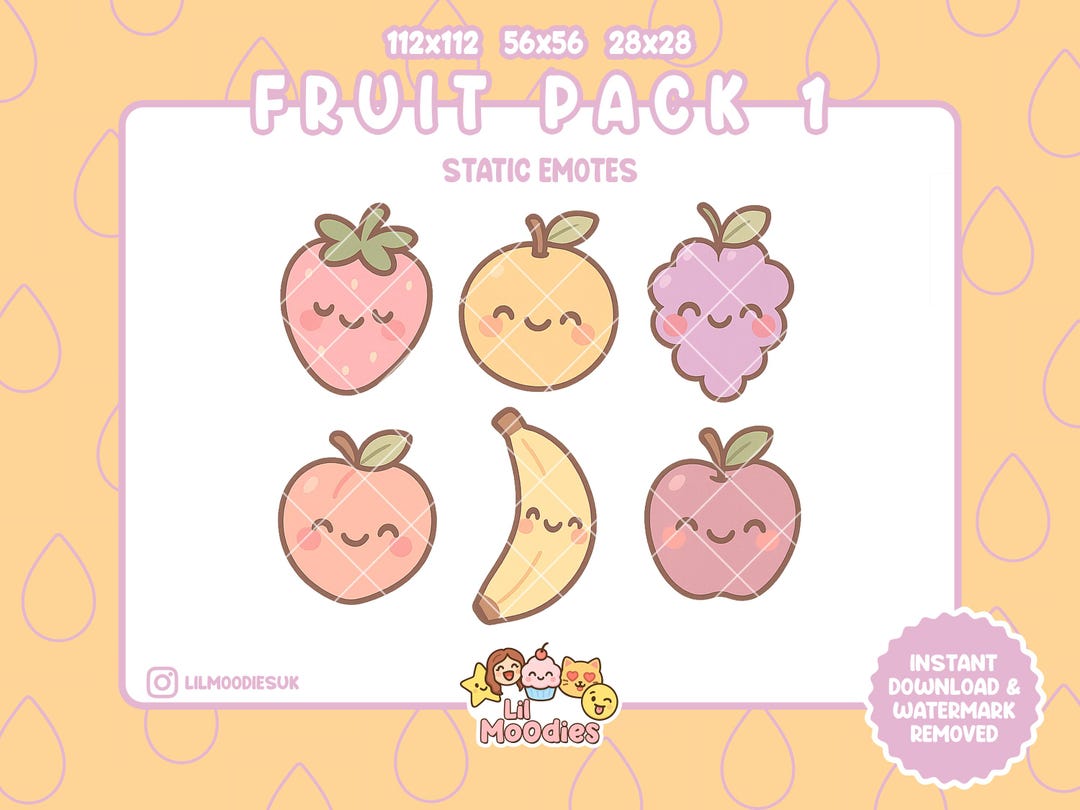 Fruit Emote Pack 1 | Tiktok Emote - Discord Emote - Twitch Emote - for ...