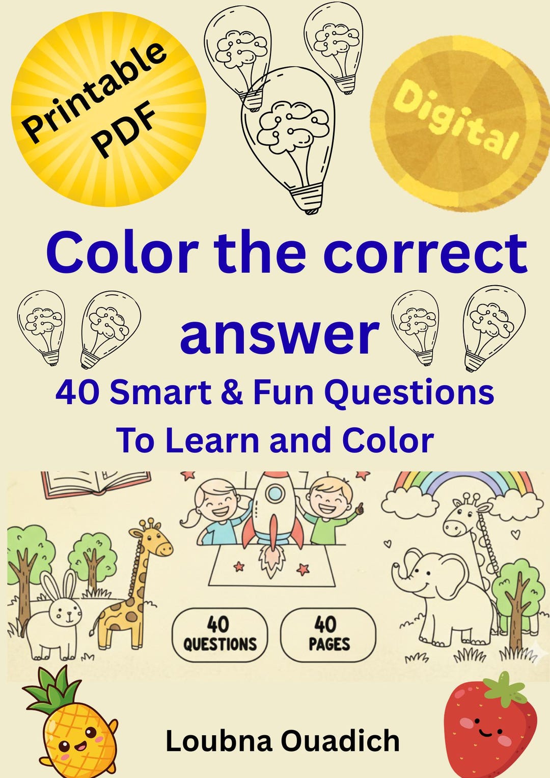 40 Fun Learning Questions | Color the Correct Answer, Your Kid is Smart ...
