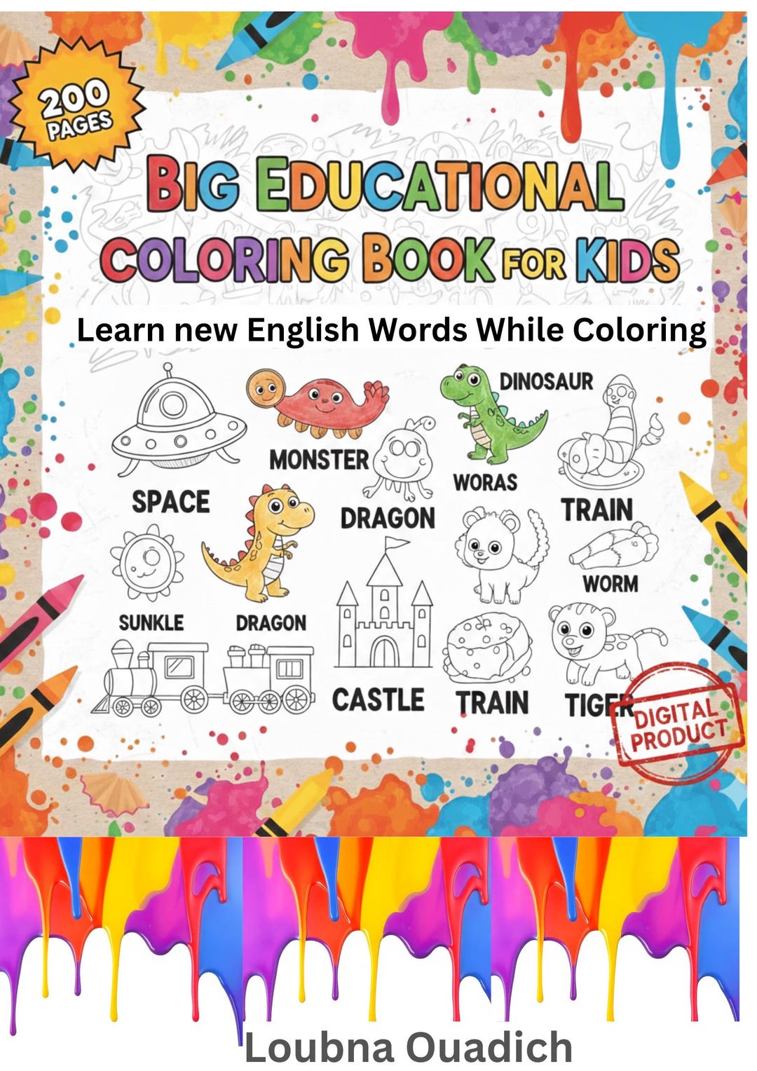My Big Educational Coloring Book for Kids - Etsy