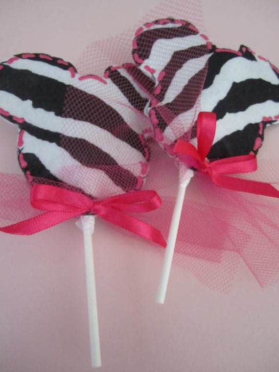Zebra Striped Lollipops