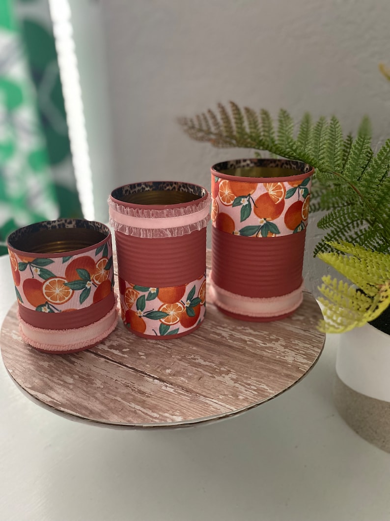 Recycled Cans, Tin Cans, Decorative Cans, Kitchen Cans, Kitchen Storage ...