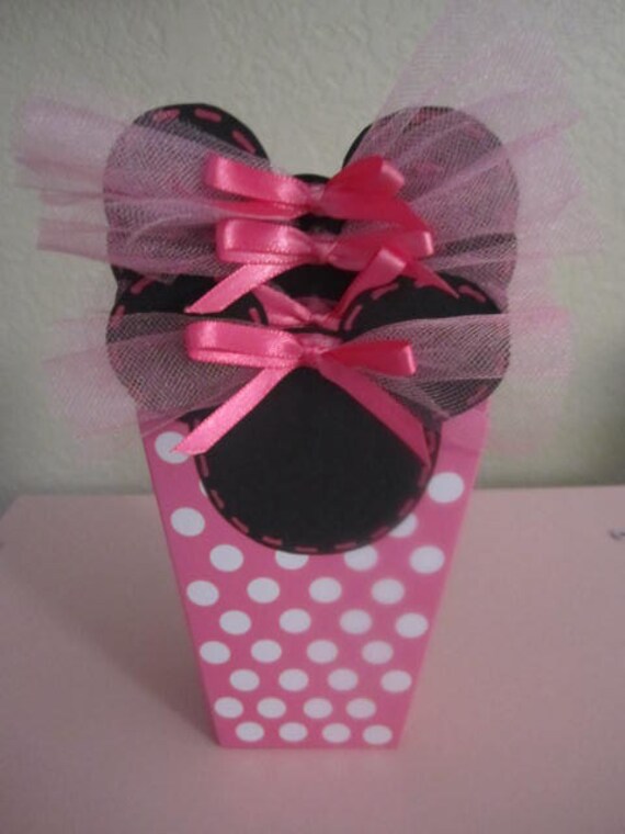 MINNIE MOUSE Party Favor BOXES, Treat Boxes, Favor Boxes, Thank You ...