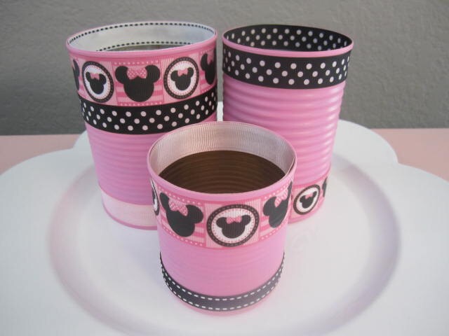 BABY MINNIE MOUSE Minnie Baby Shower Recycled Cans Party | Etsy