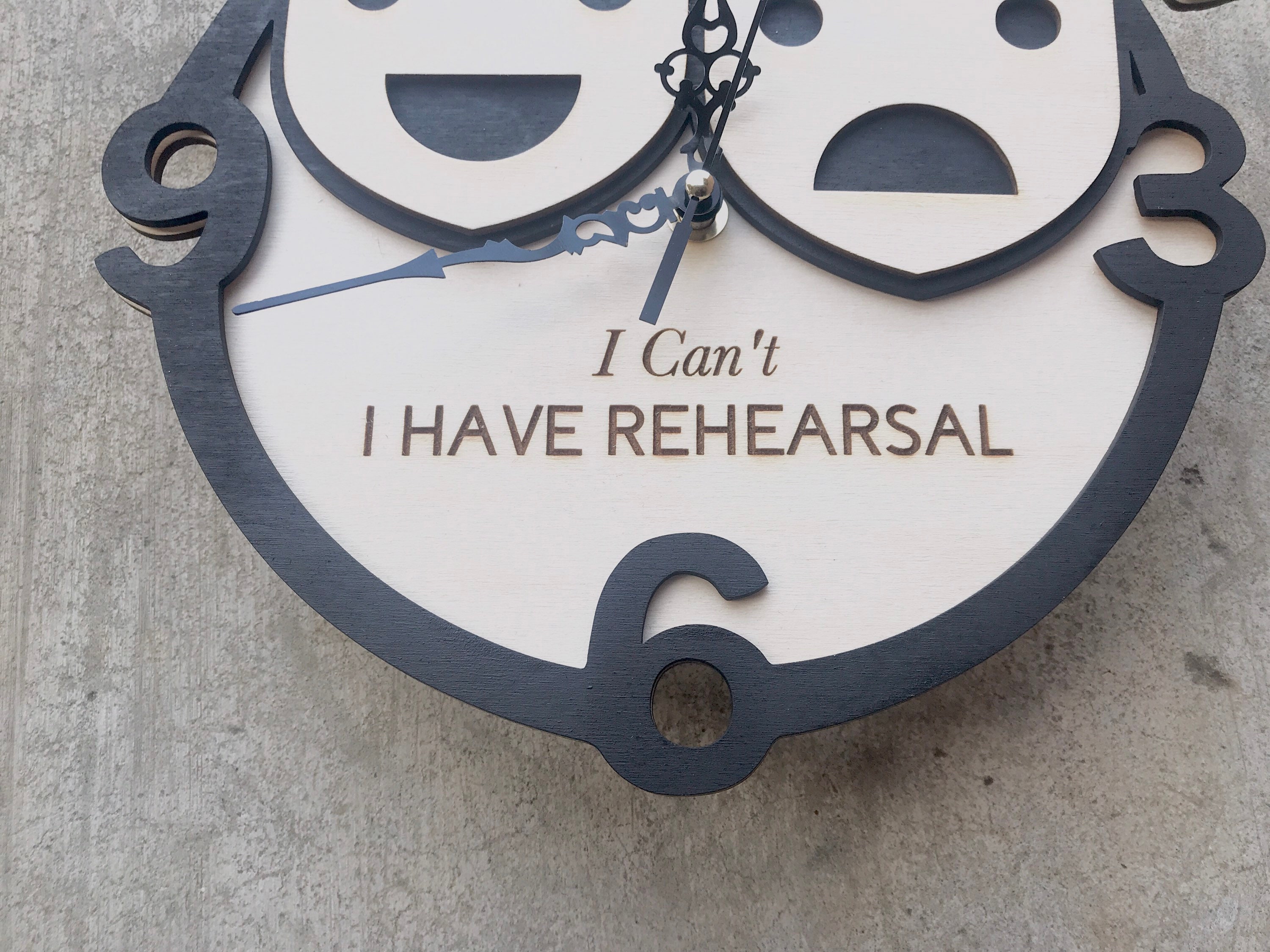 CUSTOM Drama Clock Engraved Drama Gift with name or phrase | Etsy