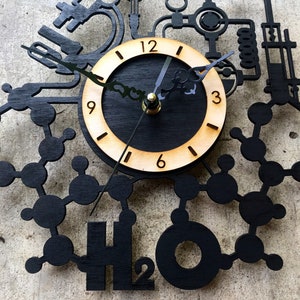 CUSTOM Science Clock- Engraved Science Gift With Name or Phrase of Your ...