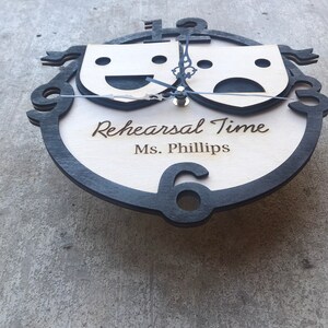 CUSTOM Drama Clock- Engraved Drama Gift With Name or Phrase of Your ...