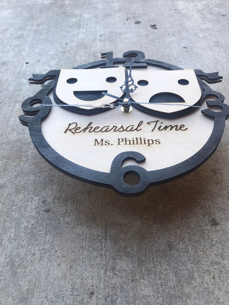CUSTOM Drama Clock- Engraved Drama Gift With Name or Phrase of Your ...