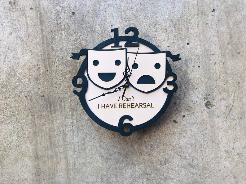 CUSTOM Drama Clock- Engraved Drama Gift With Name or Phrase of Your ...