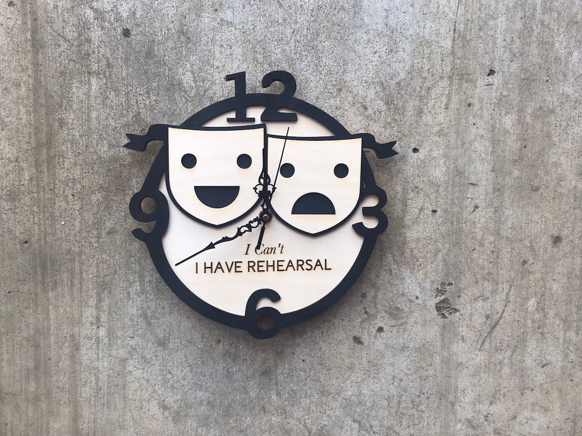 CUSTOM Drama Clock Engraved Drama Gift With Name or Phrase of - Etsy