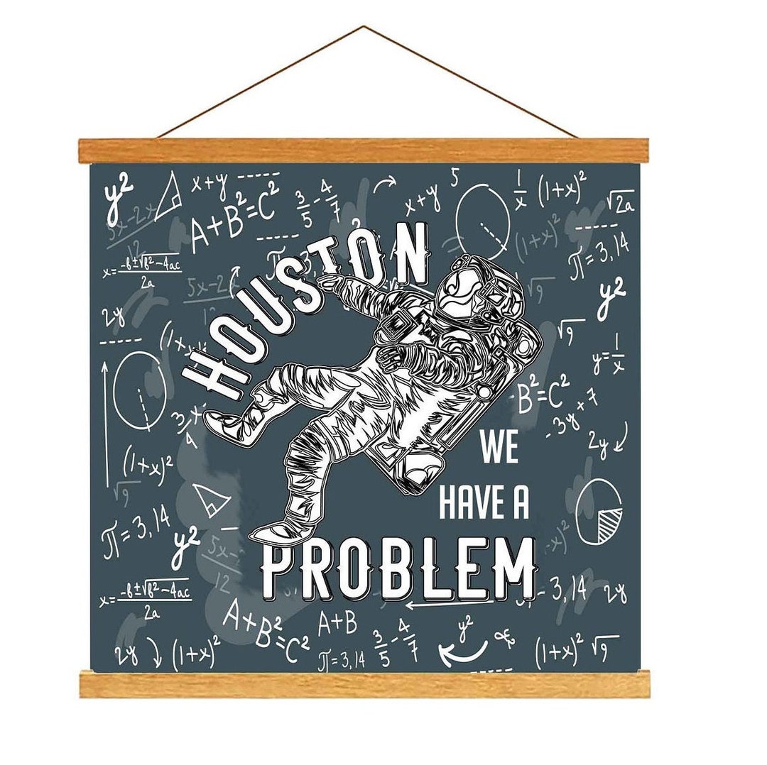 Astronaut Math Problem Art - Math Class Art - Math Decor - Algebra ...