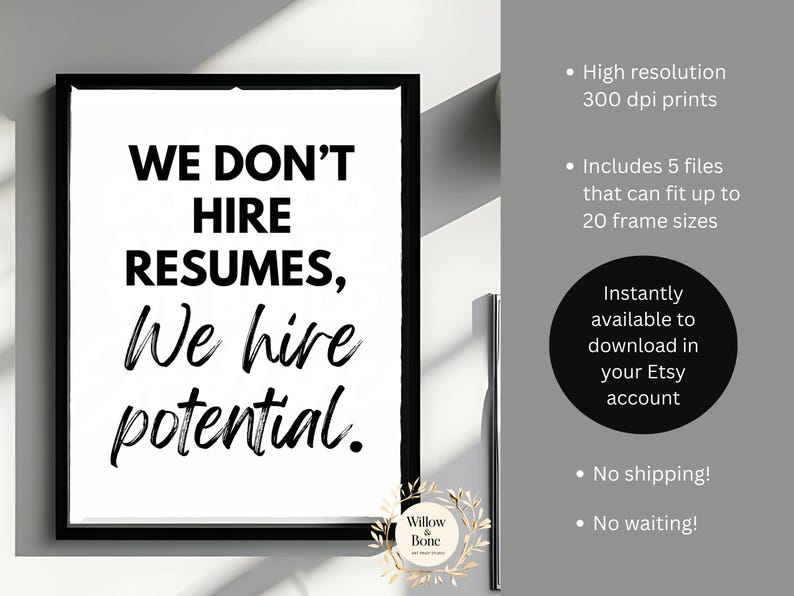 HR Office Decor: Motivational Workplace Quotes Art Prints (digital ...