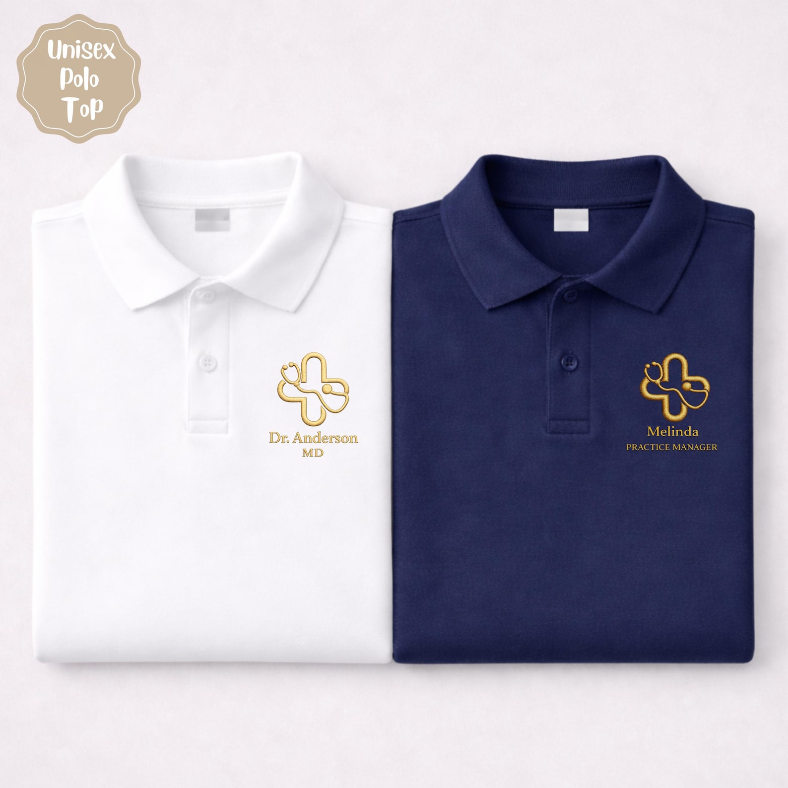 Custom Embroidered Medical Uniform | Personalized Doctor Polo or ...