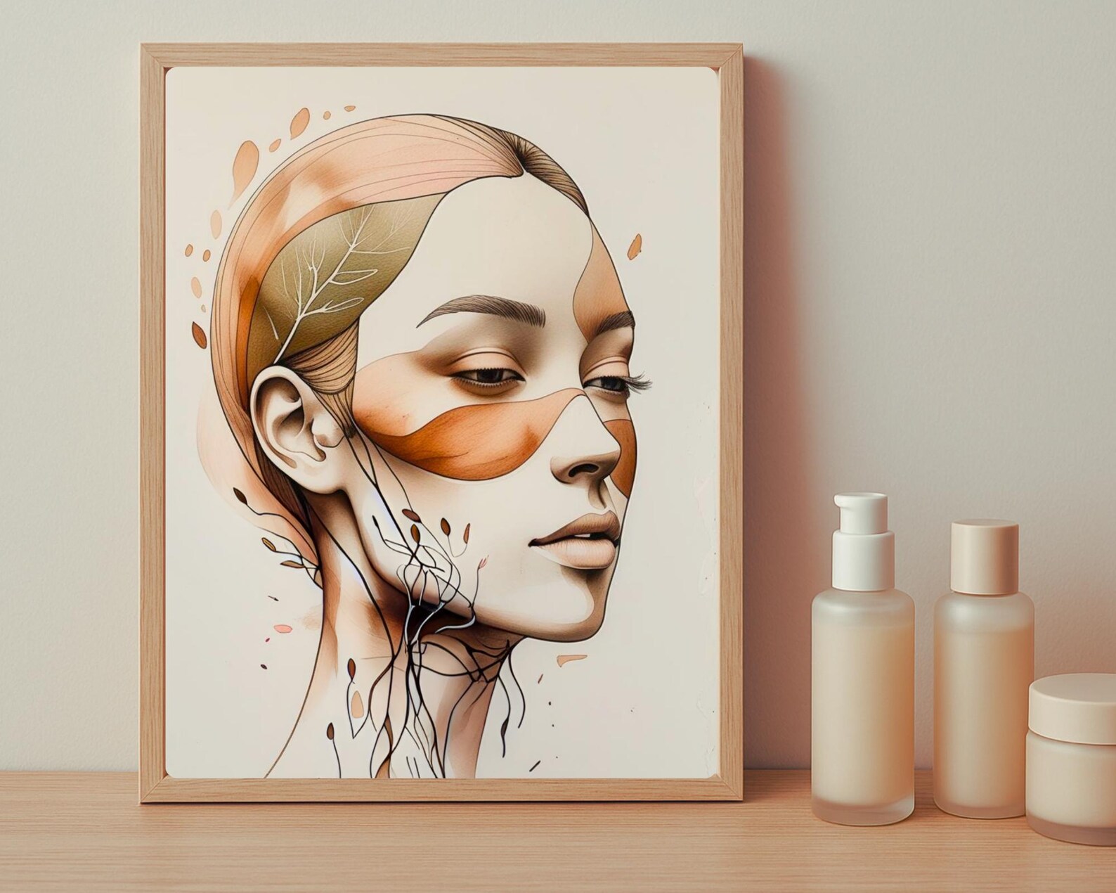 Abstract Dermatology Clinic Prints | Modern Medical Office Art (set of ...