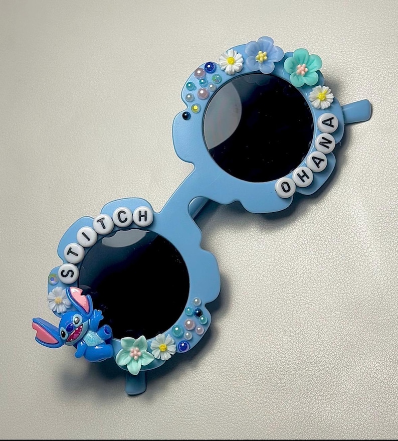 Stitch Detailed Personalised Embellished Decorative Sunglasses - Etsy