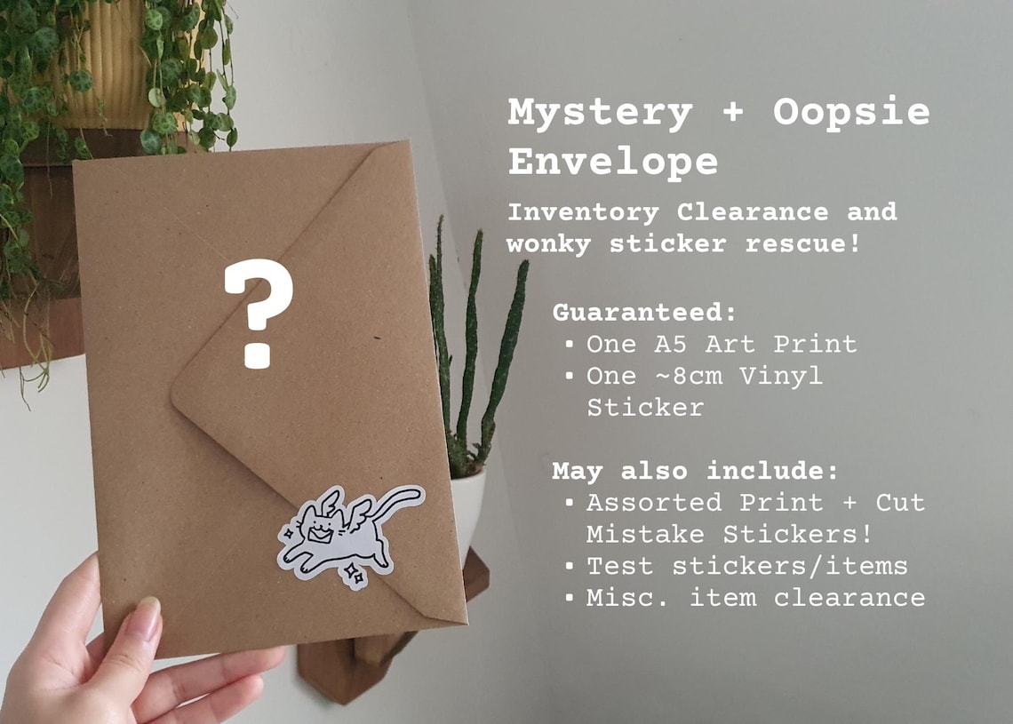 Mystery + Oopsie Envelope // Art Print, Sticker + B-grades or Test ...