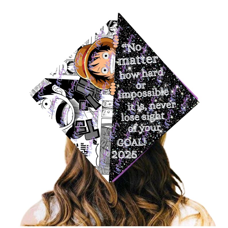 Graduation Cap Topper Template (one Piece Anime) - Etsy