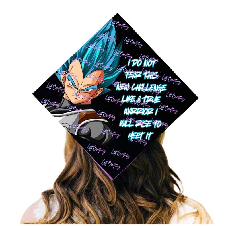 Graduation Cap Topper Template (dragon Ball Z) - Etsy