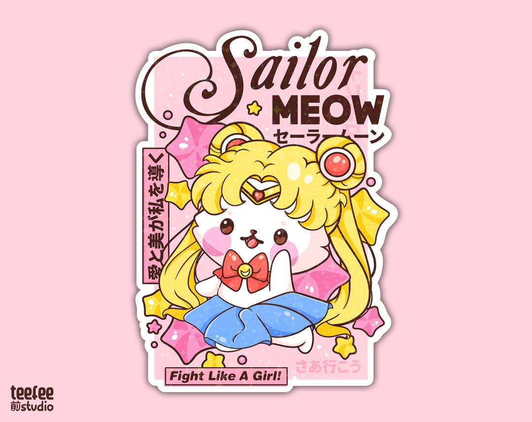 Sailor Meow Die Cut Holographic Sticker | Cute Cereal Kawaii Anime ...