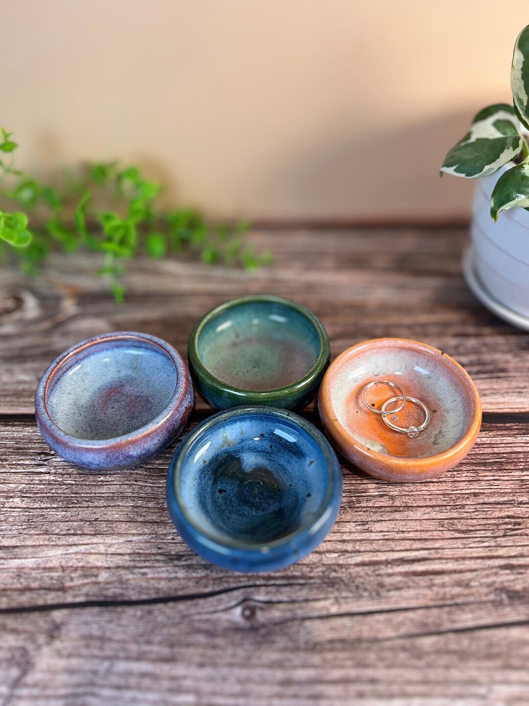 Small Ceramic Bowl, Stoneware Ring Pot, Condiment Bowl, Kitchen Prep ...