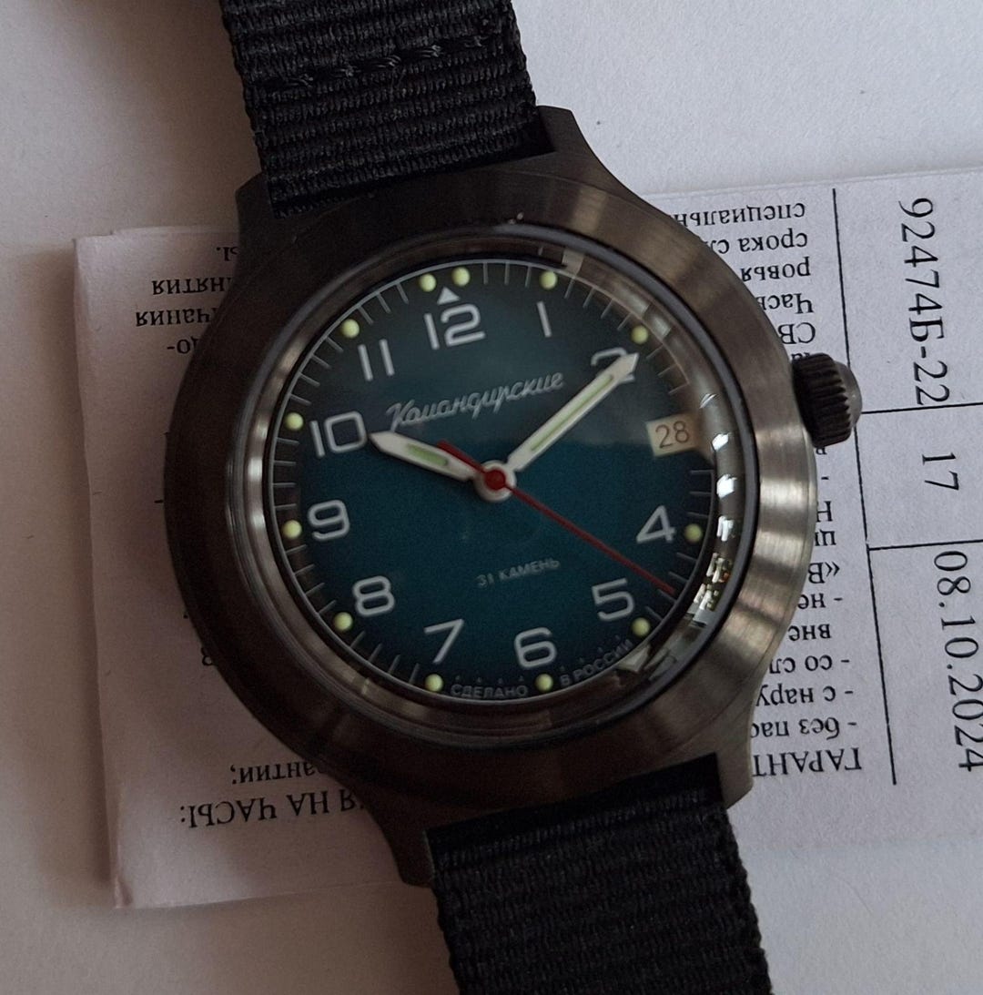 Automatic Watch. Vostok Komandirskie. 2416B / 92474B. "titanium". 2 ATM ...