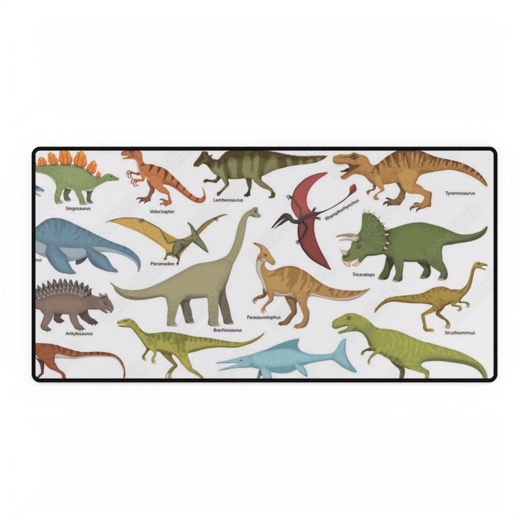 Dinosaur Desk Mat - Fun for Kids, Educational Keyboard Pad, Perfect for ...
