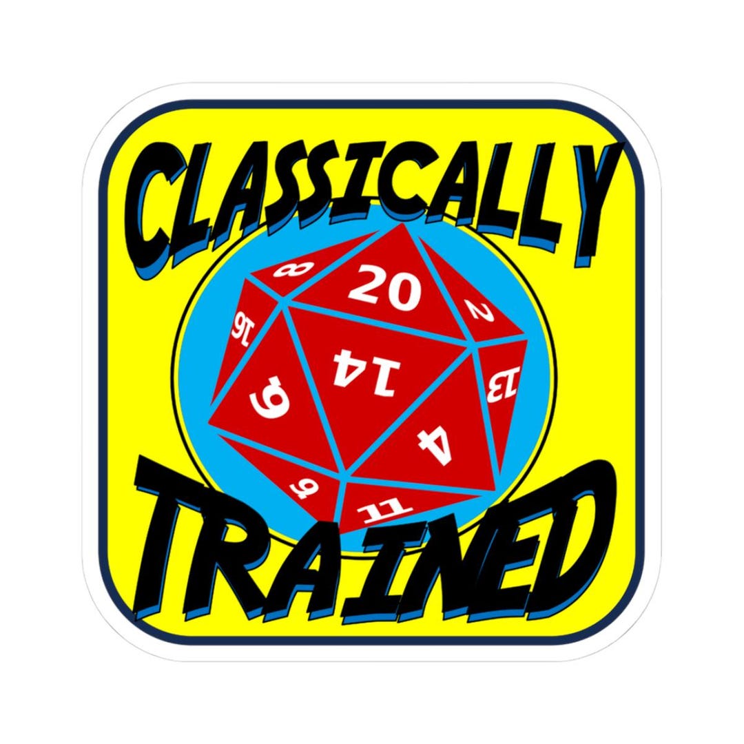 Classically Trained D20 Red Dice Sticker | RPG Tabletop Gamer Kiss-cut ...