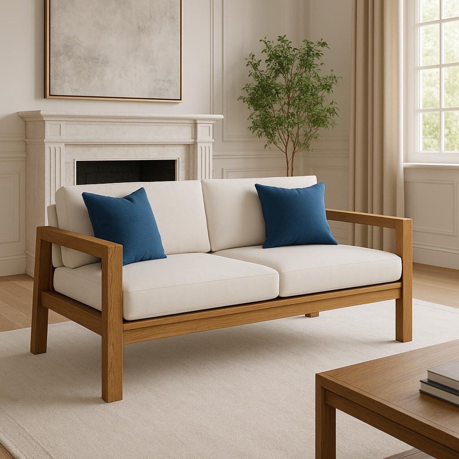 Easy DIY Outdoor Couch Plans (PDF Download) | Modern Slatted Wood Sofa ...