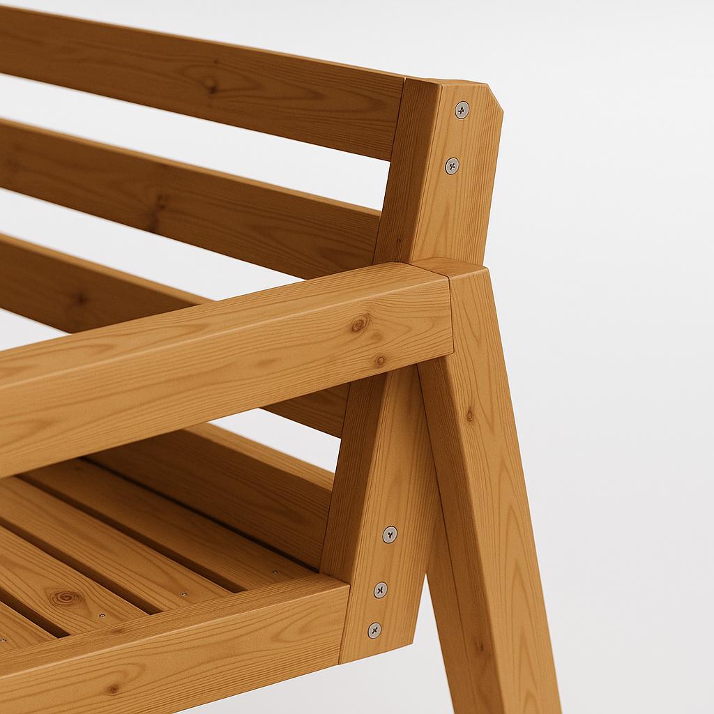 Easy DIY Outdoor Couch Plans (PDF Download) | Modern Slatted Wood Sofa ...