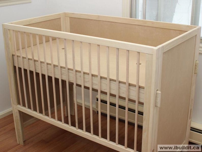 DIY Crib Woodworking Plans: Sustainable Space-saving Design (PDF Guide ...
