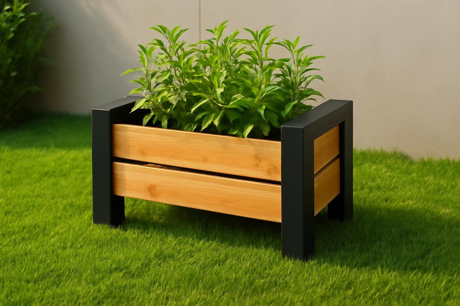 Handmade Wooden Planter Box: Modern Rustic Garden Decor (digital ...