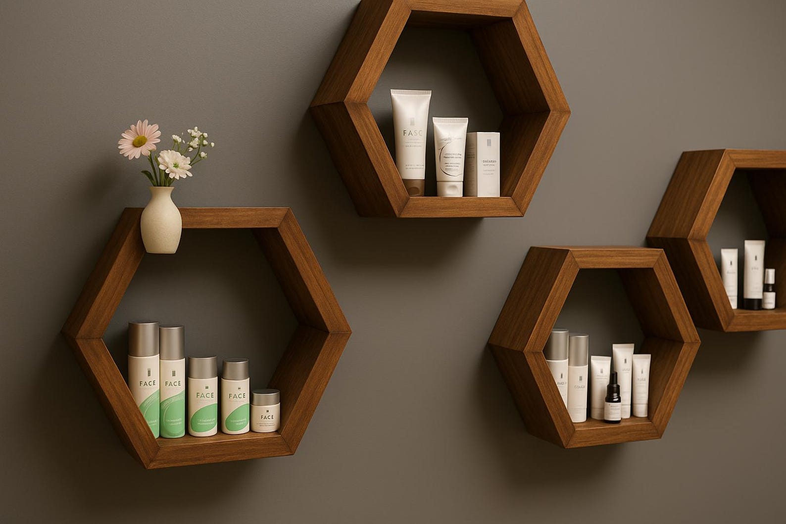 DIY Hexagon Wood Floating Shelves Plan: Geometric Wall Decor (PDF Guide ...