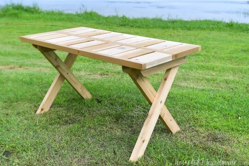 DIY Wooden Folding Table Plan – Modern Farmhouse Style With Step-by ...