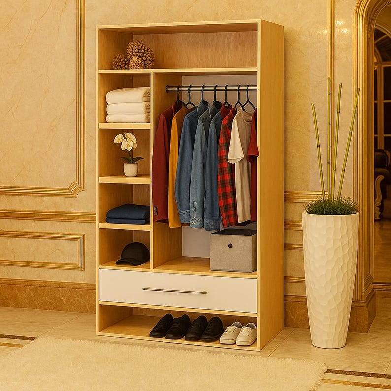 DIY Modern Wardrobe Closet Plan: Freestanding Closet System (PDF Guide ...
