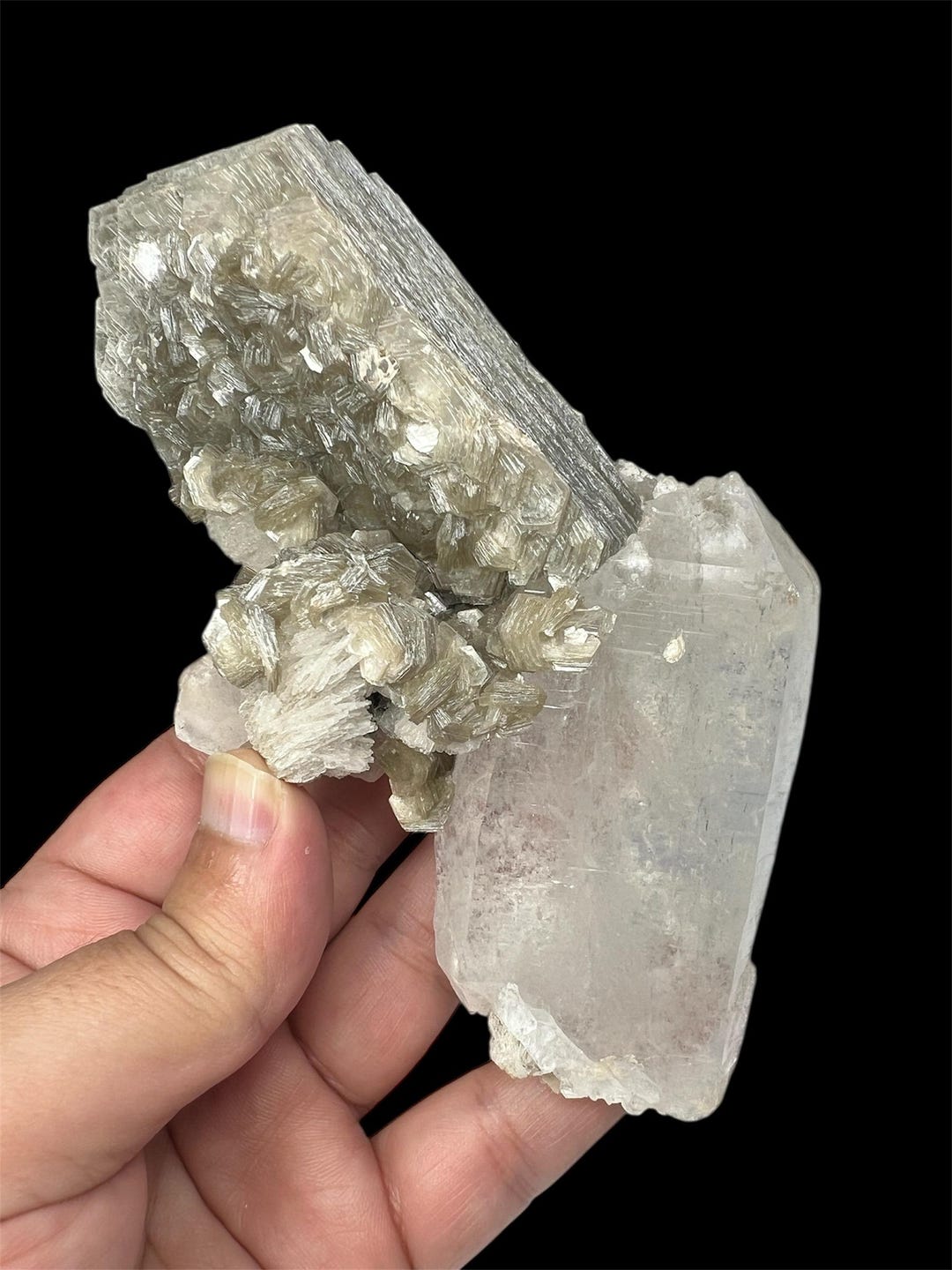 Muscovite AKA Star Mica on Quartz Combined With Cleavelandite From ...