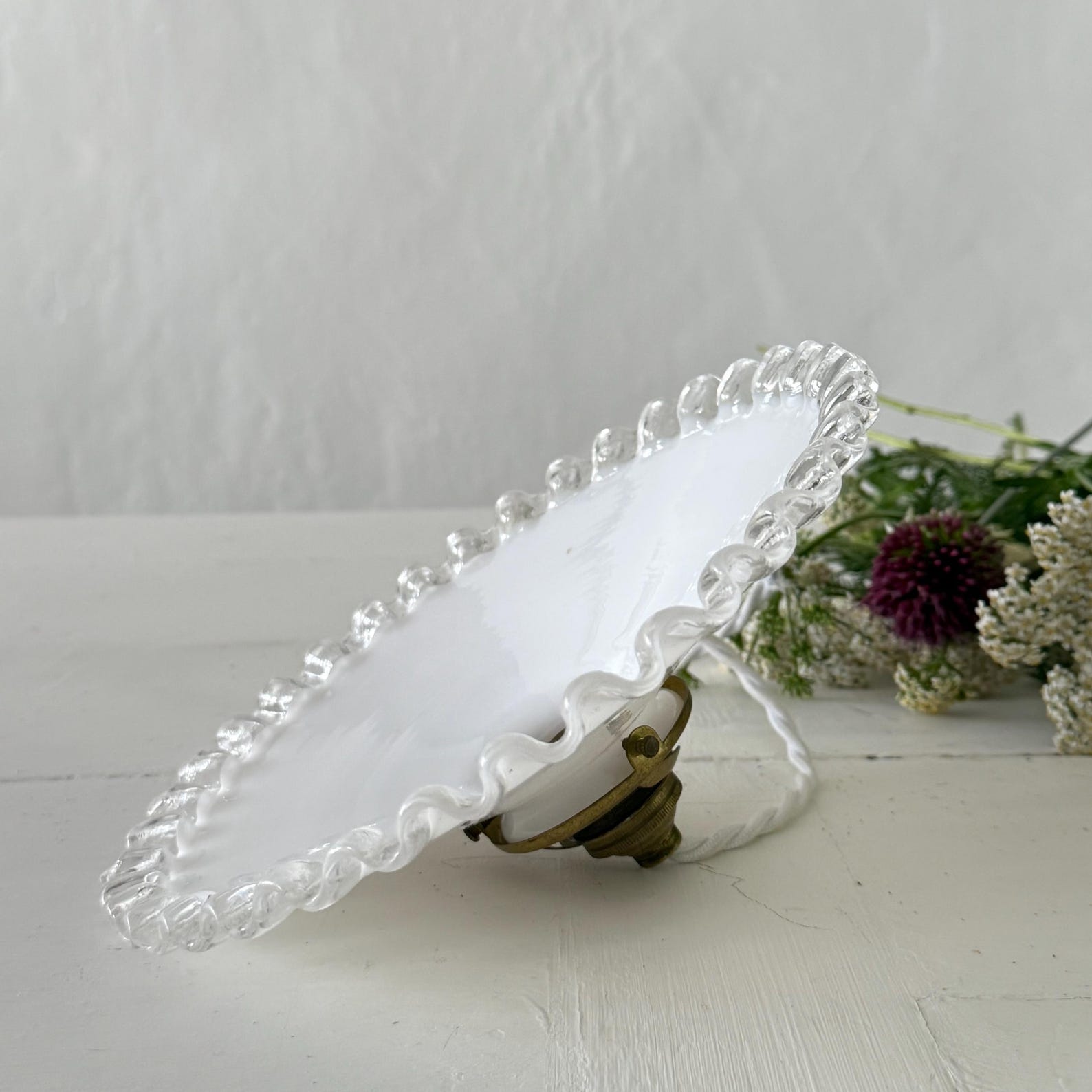 French Vintage Frilly Pendant Light Kit - Etsy