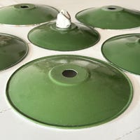 Vintage Industrial Large Enamel Factory Light Shade Hanging Pendant ...