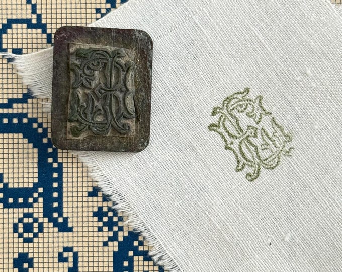 EL / LE French Antique Embroidery Block Stamp - Etsy