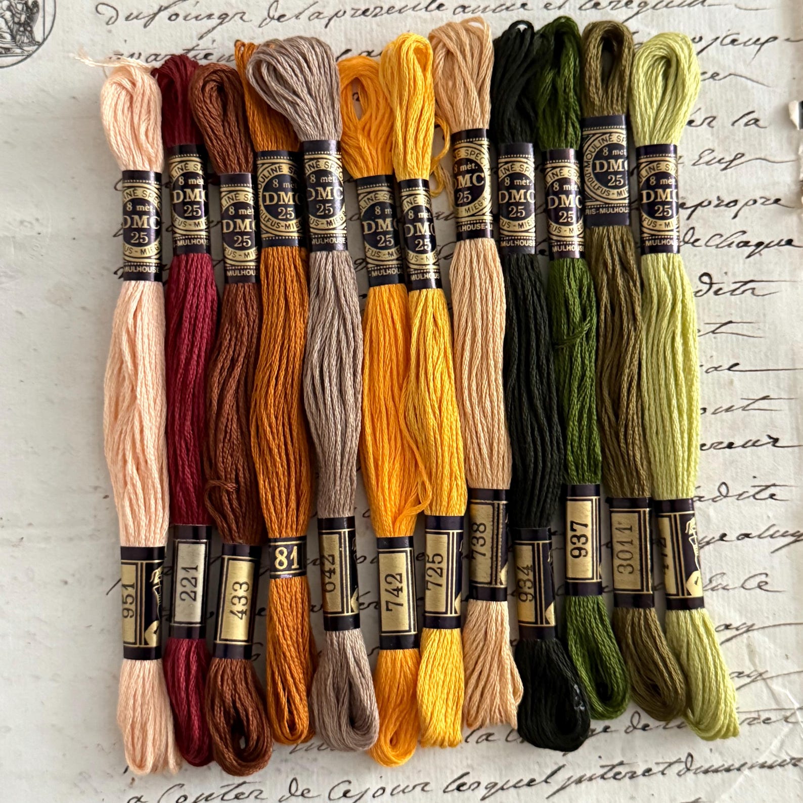 12 French Vintage DMC Embroidery Floss Skeins - Etsy