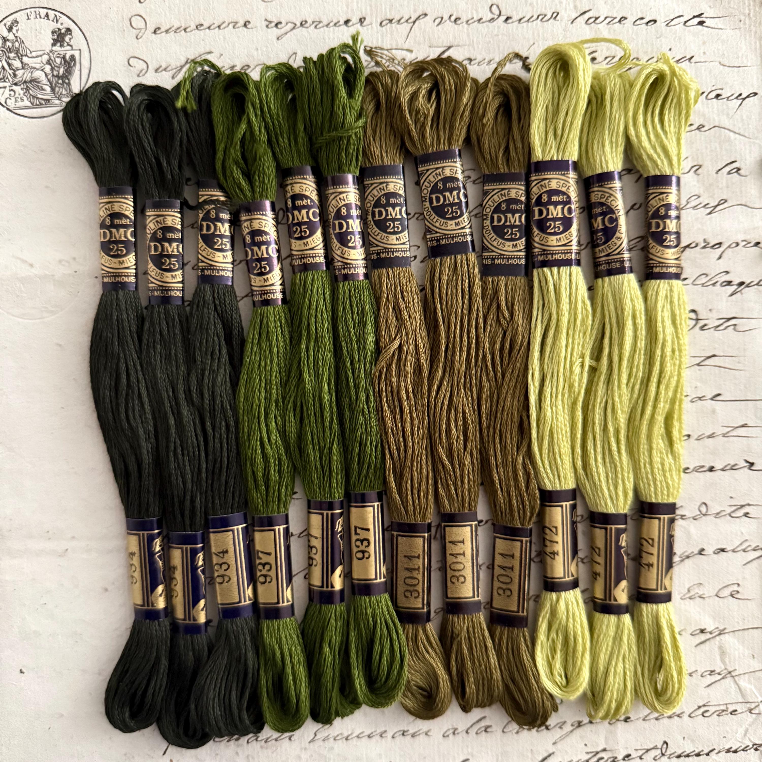 12 French Vintage DMC Embroidery Floss Skeins - Etsy