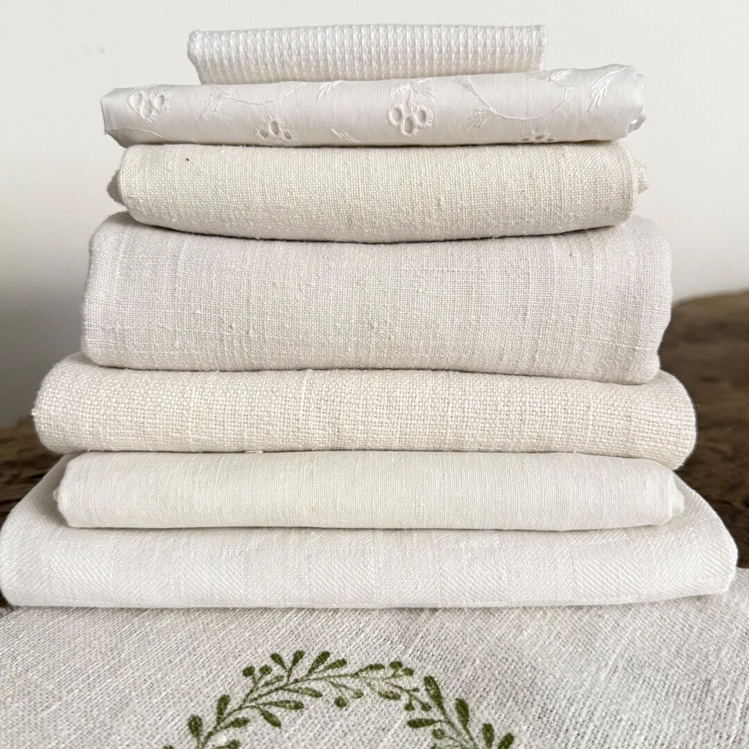 RESERVED FOR FUNKE 1lb Bundle of French Antique, Vintage Linens for ...