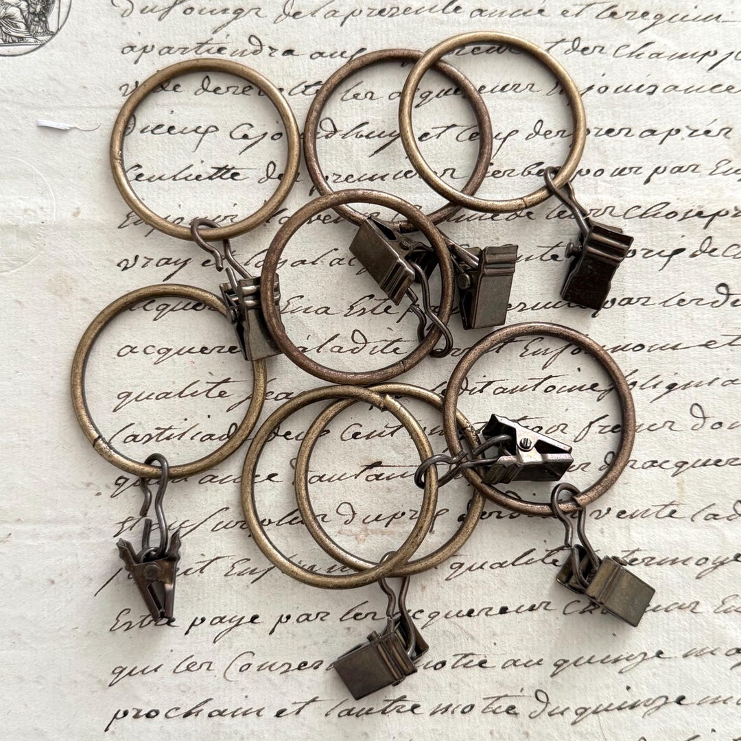 Large French Vintage Café Rod Curtain Clips - Etsy Australia