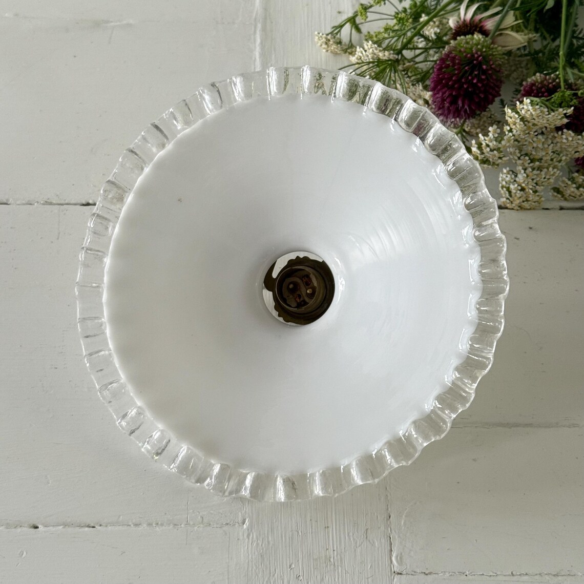 French Vintage Frilly Pendant Light Kit - Etsy
