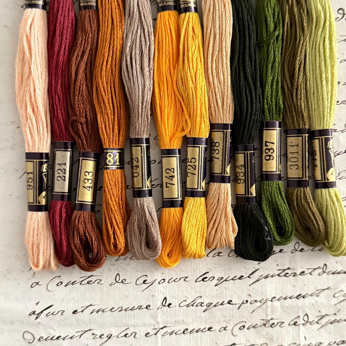 12 French Vintage DMC Embroidery Floss Skeins - Etsy