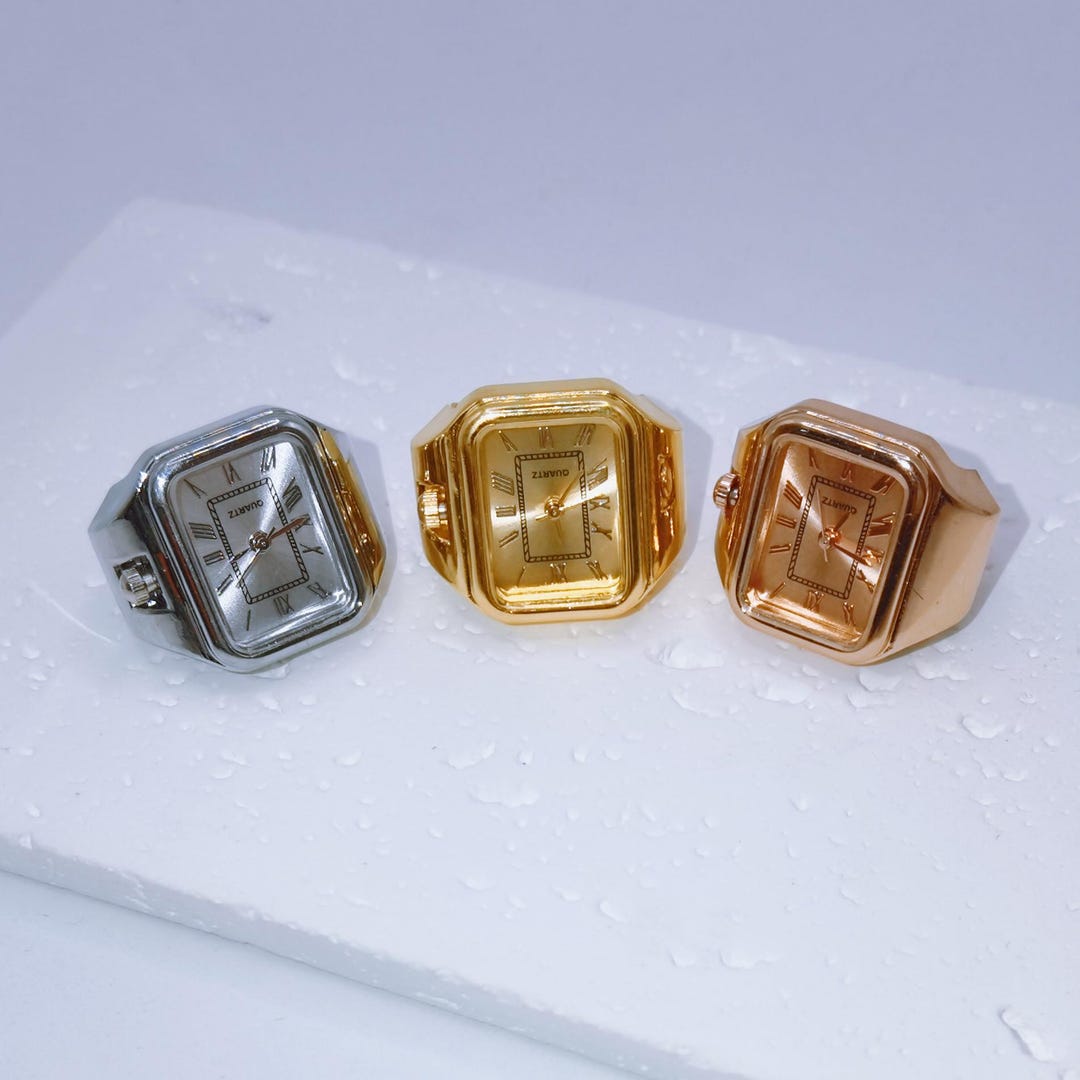 Personalized Watch Ring, Finger Watch Ring, Vintage Watch Ring - Etsy