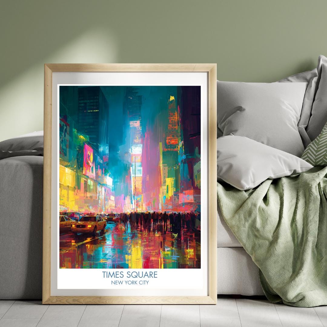 Times Square Poster New York Poster New York City Print NYC Wall Art ...
