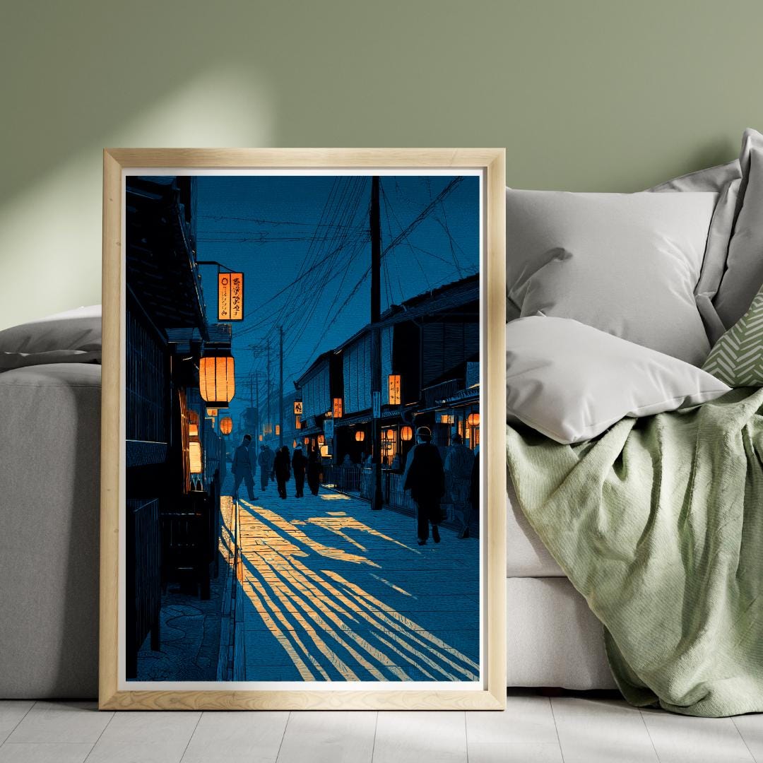 Kyoto Ukiyo-e Street Poster – Japanese Woodblock Art Print, Traditional ...