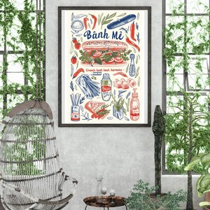 Banh Mi Art Print Banh Mi Poster Vietnamese Food Print Food Art ...